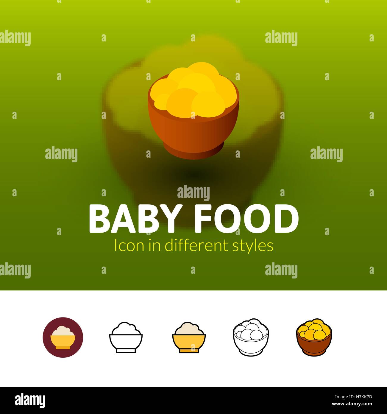 Baby food icon in different style Stock Vector Image & Art - Alamy