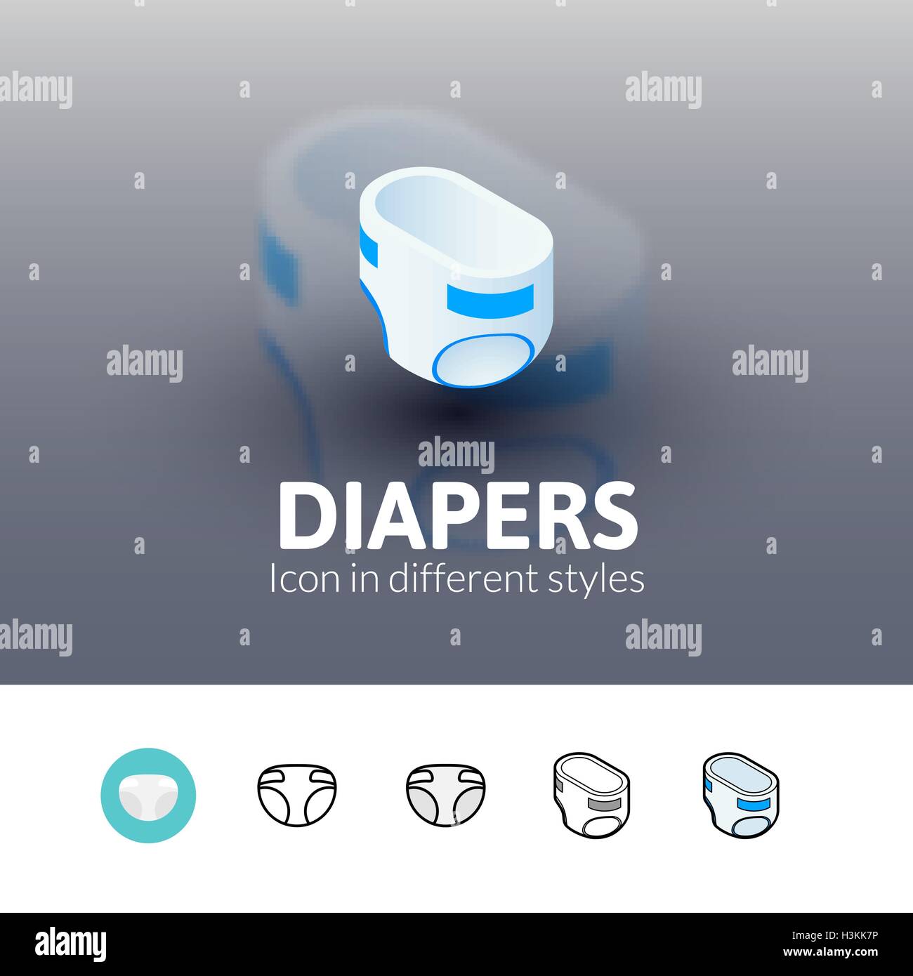 White diapers Stock Vector Images - Alamy