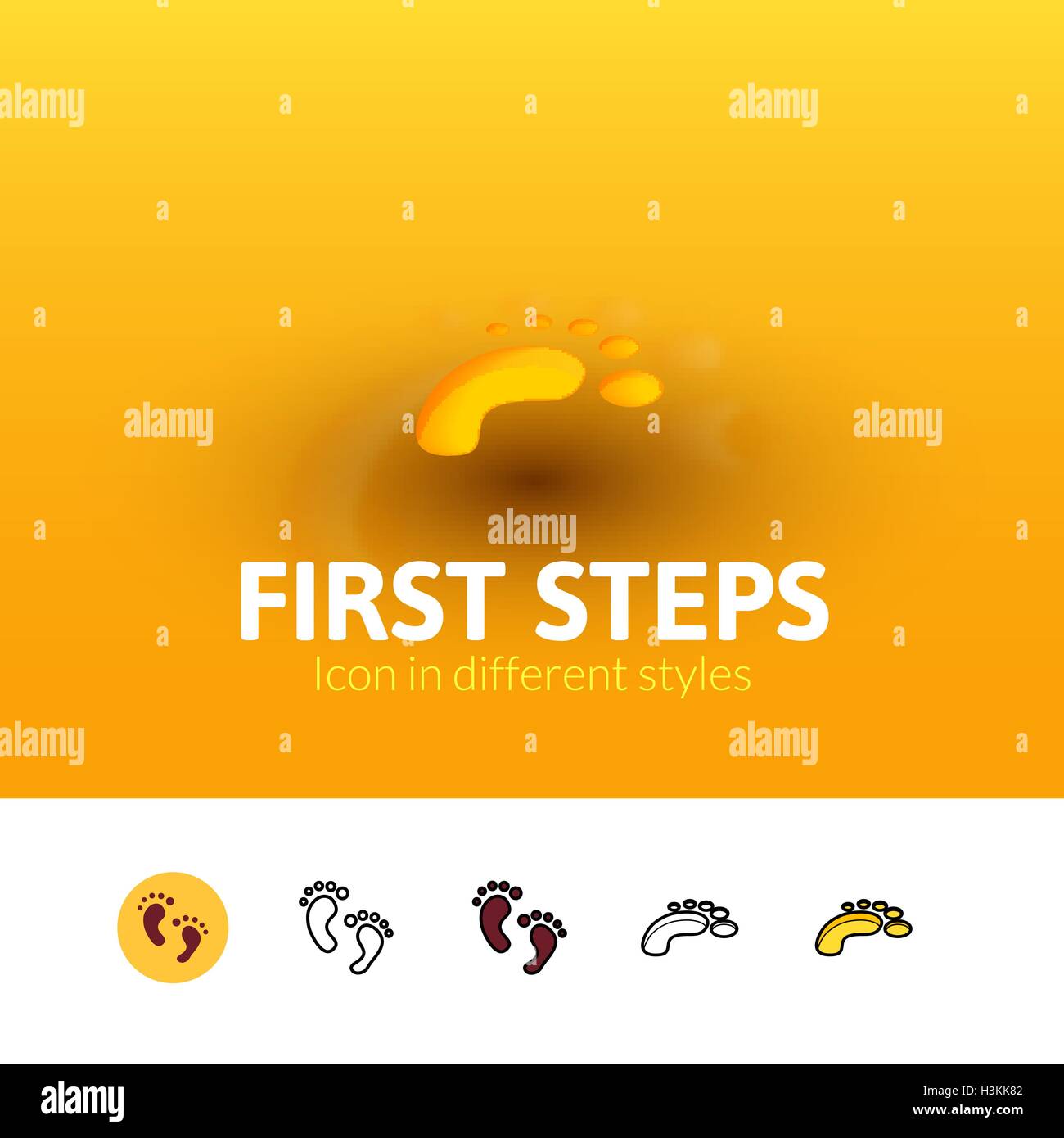 His first steps Stock Vector Images - Alamy