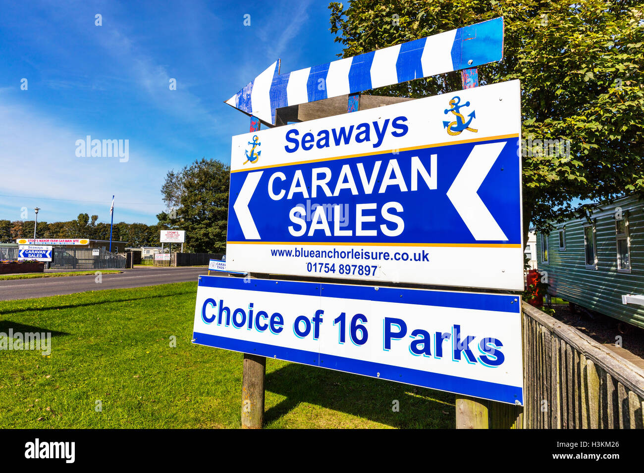 Skegness caravan sales selling caravans sellers board Lincolnshire GB ...