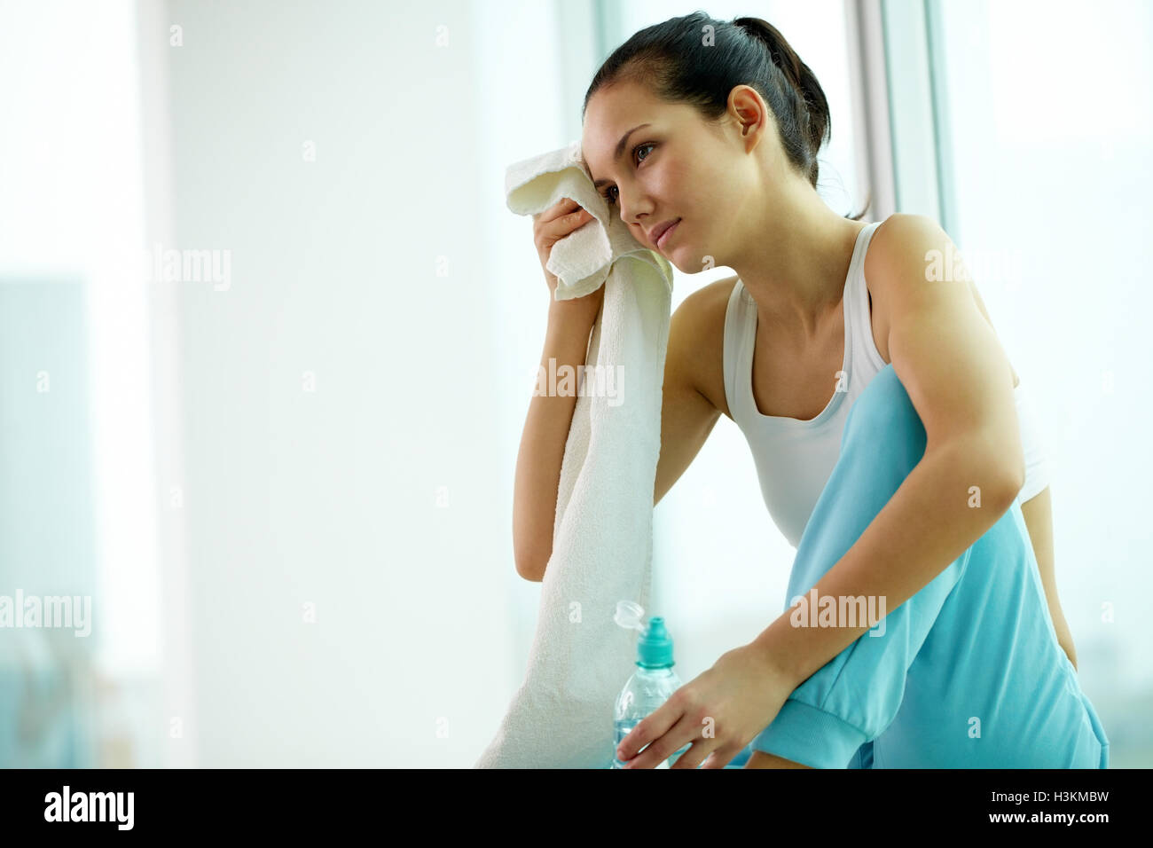 Sweating after gym Stock Photo - Alamy