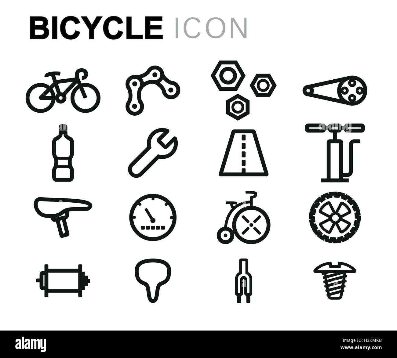 Vector black line arrow icons set on white background Stock Vector ...