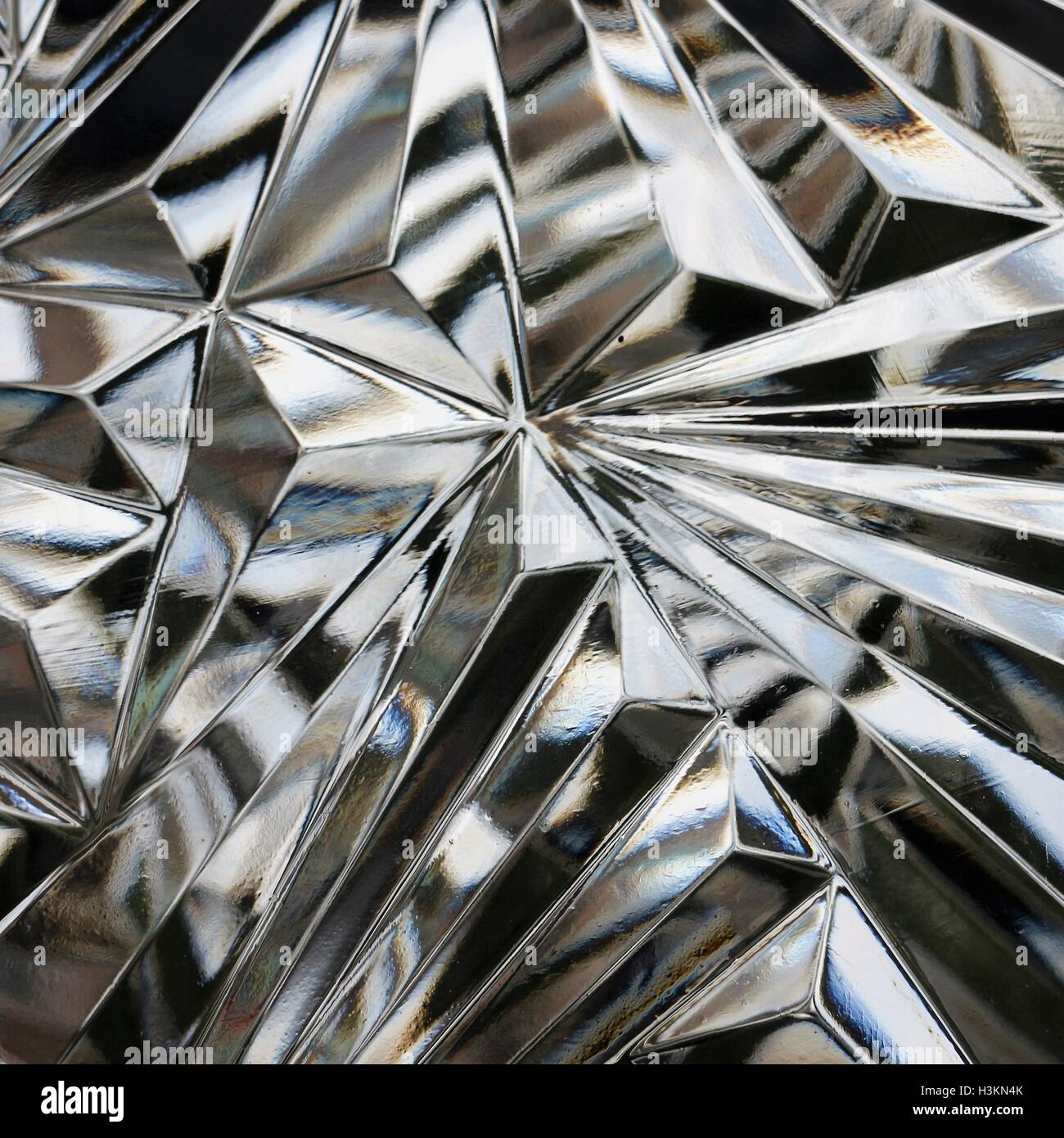 Cut glass pattern close up Stock Photo - Alamy