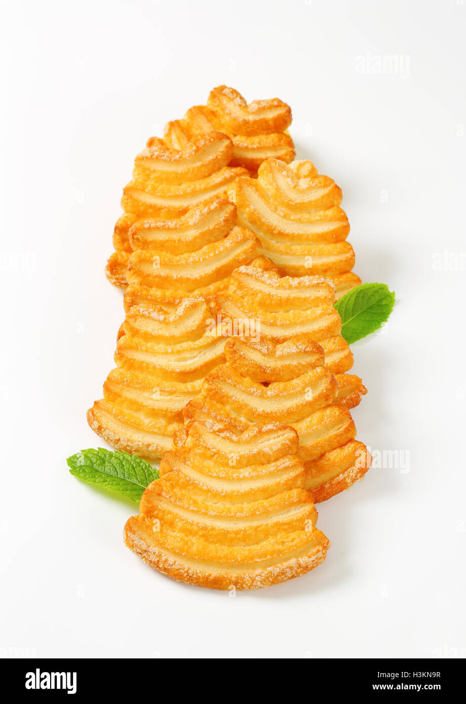 Italian puff pastry cookies coated with sugar Stock Photo - Alamy