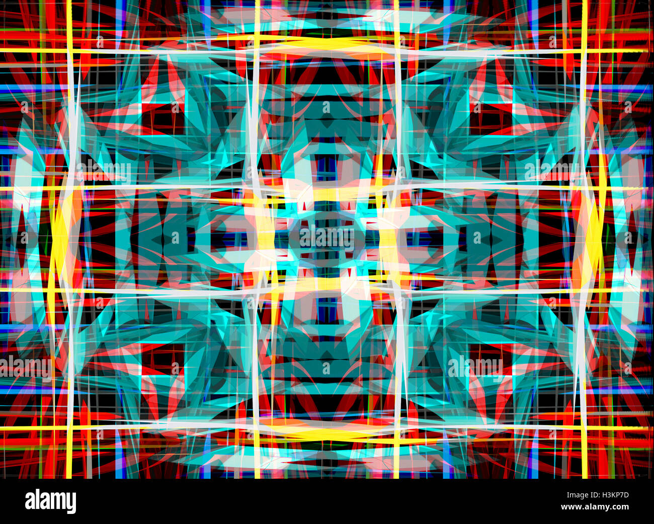 Red, yellow and blue abstract overlapping pattern Stock Photo - Alamy