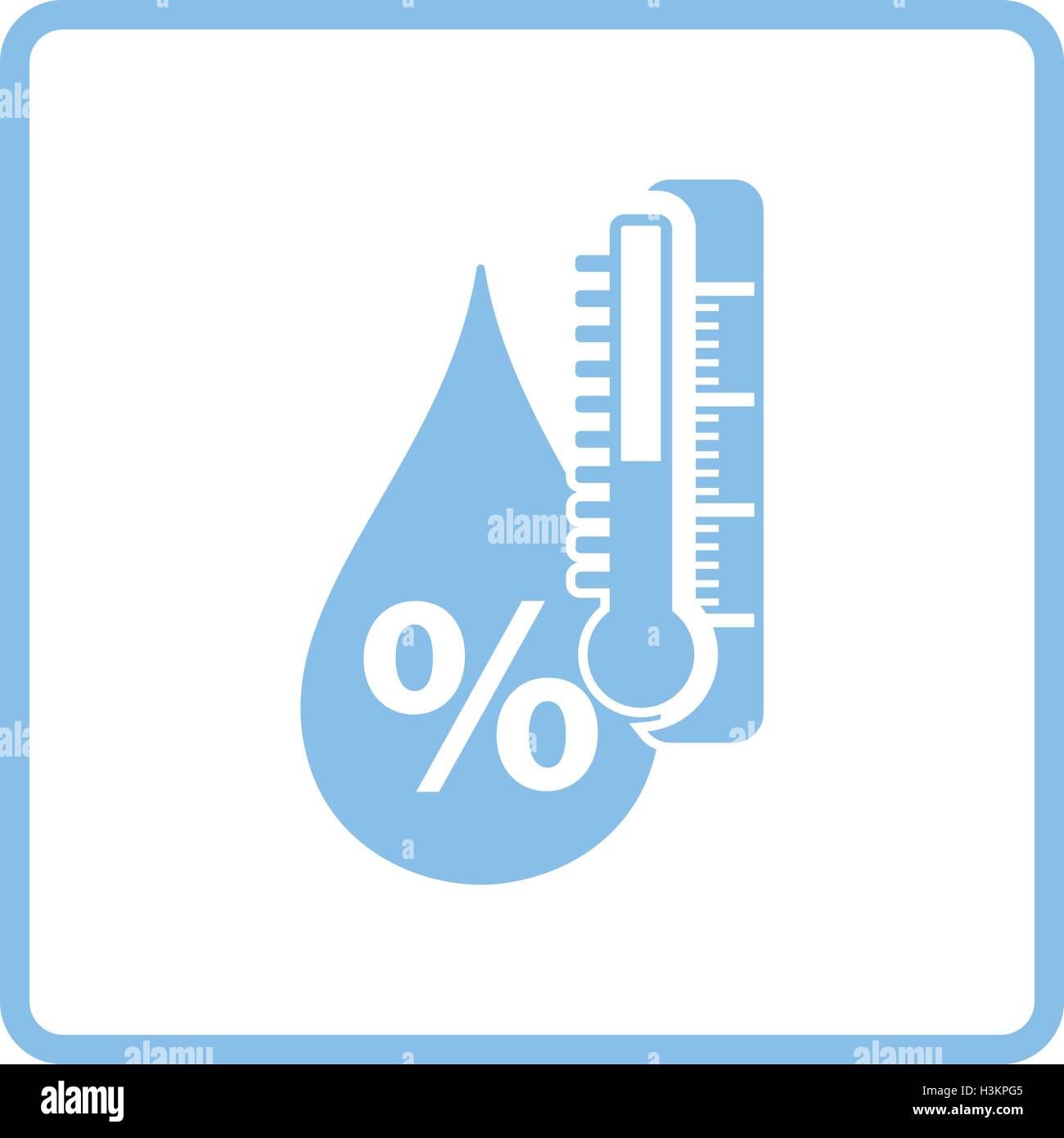 Humidity icon. Blue frame design. Vector illustration Stock Vector ...