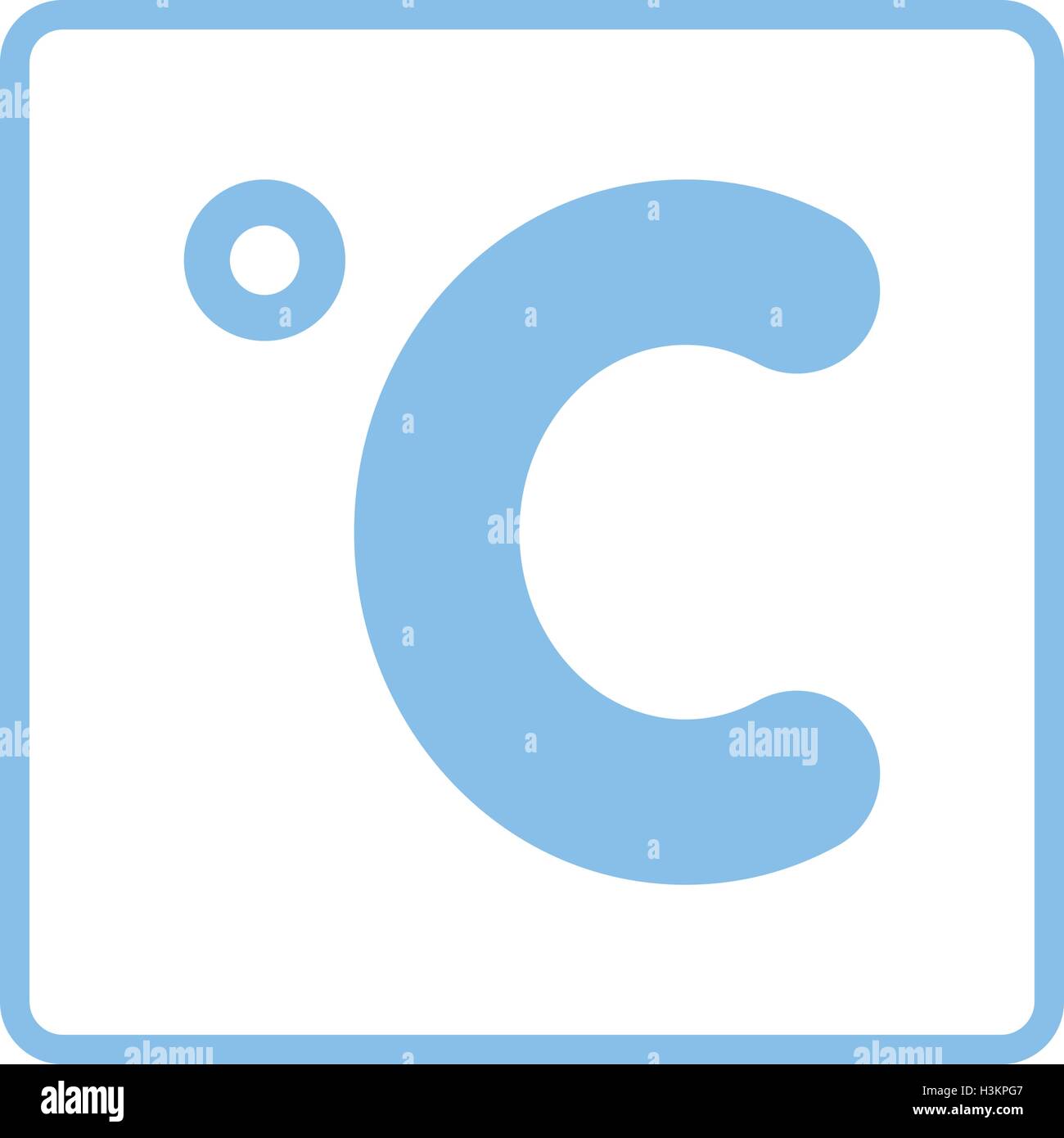 Celsius degree icon. Blue frame design. Vector illustration Stock ...