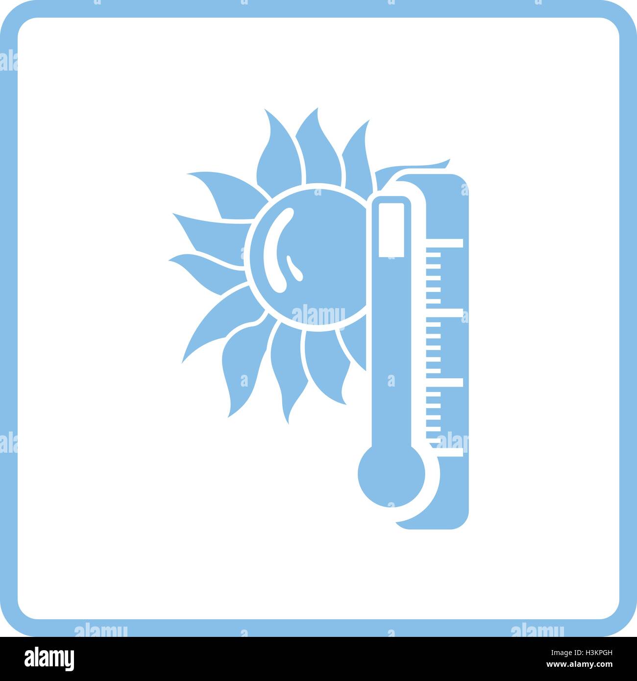 Summer heat icon. Blue frame design. Vector illustration Stock Vector ...