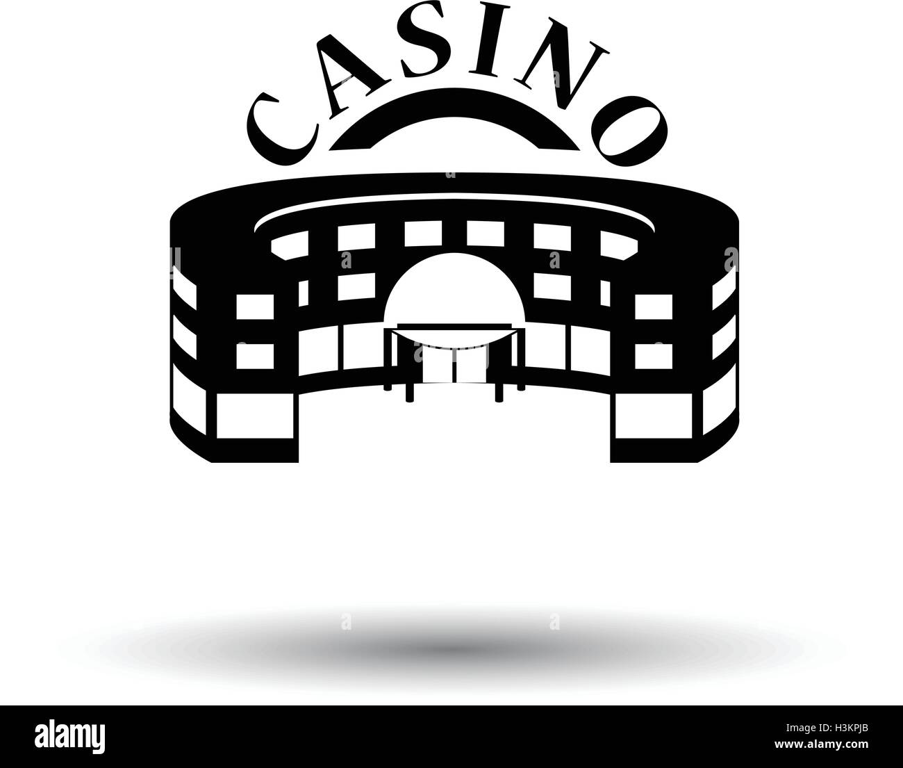 Monitor icon. White background with shadow design. Vector illustration ...