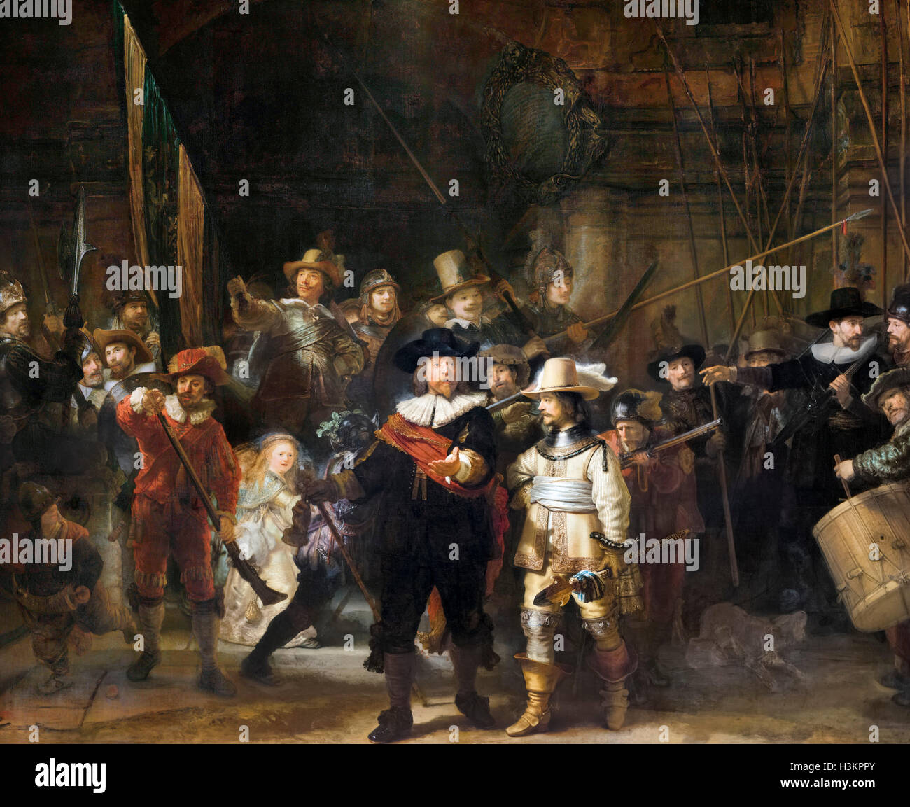 Rembrandt Night Watch. The Night Watch (Militia Company of District II ...