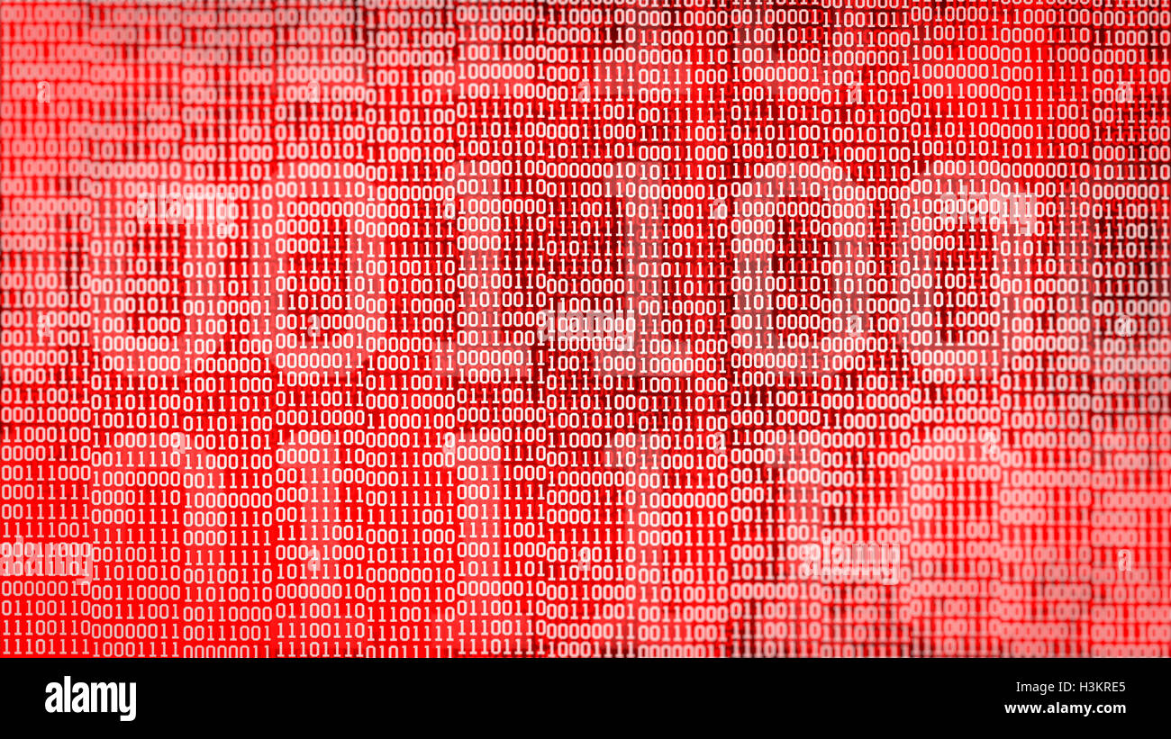 Binary computer code on red background. Technology Stock Photo - Alamy
