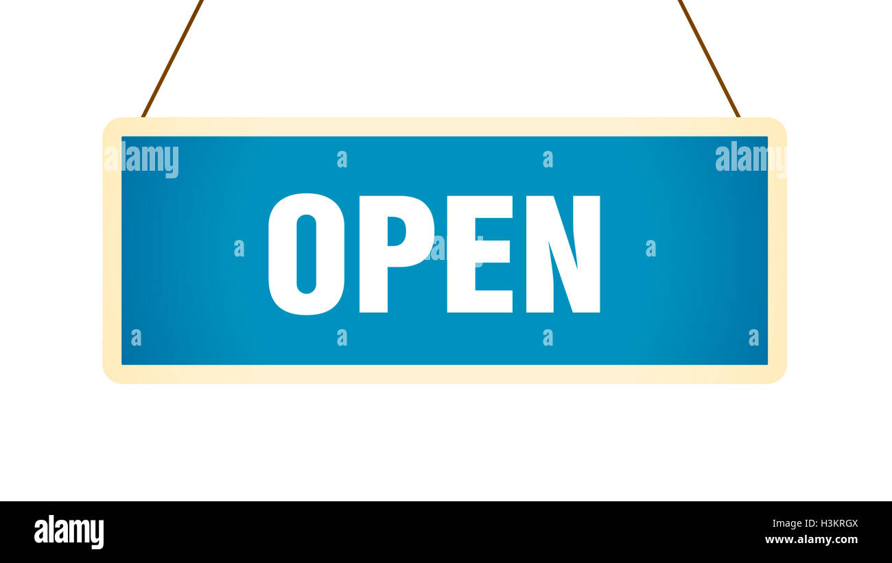 Vintage open sign on white background. Concept Stock Photo - Alamy