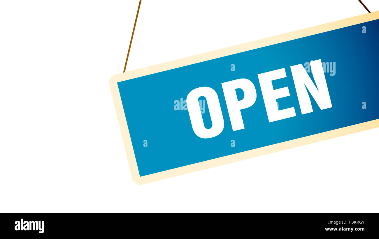Vintage open sign on white background. Concept Stock Photo - Alamy