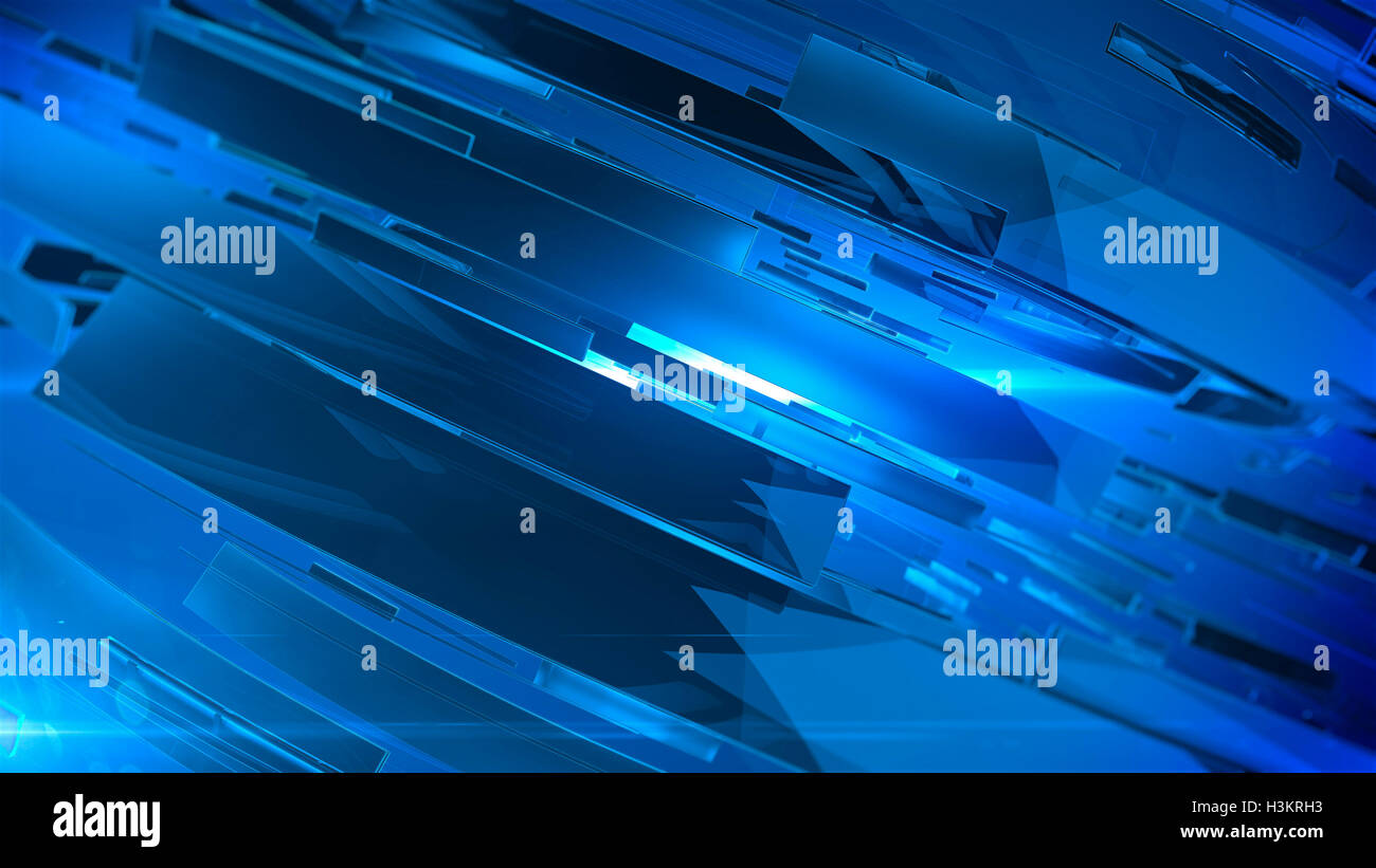 Abstract 3D background with lens flare. Blue colors. Version 2 Stock ...