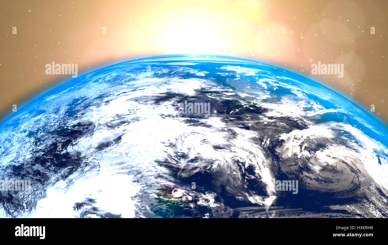 Earth Rotation in Space. Nasa maps Stock Photo - Alamy