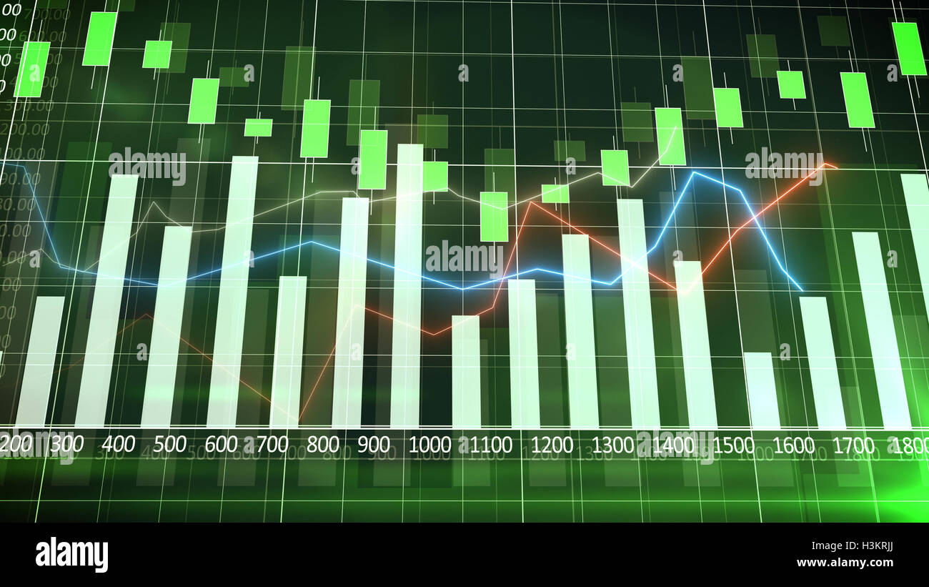 Abstract business chart with bar charts Stock Photo - Alamy