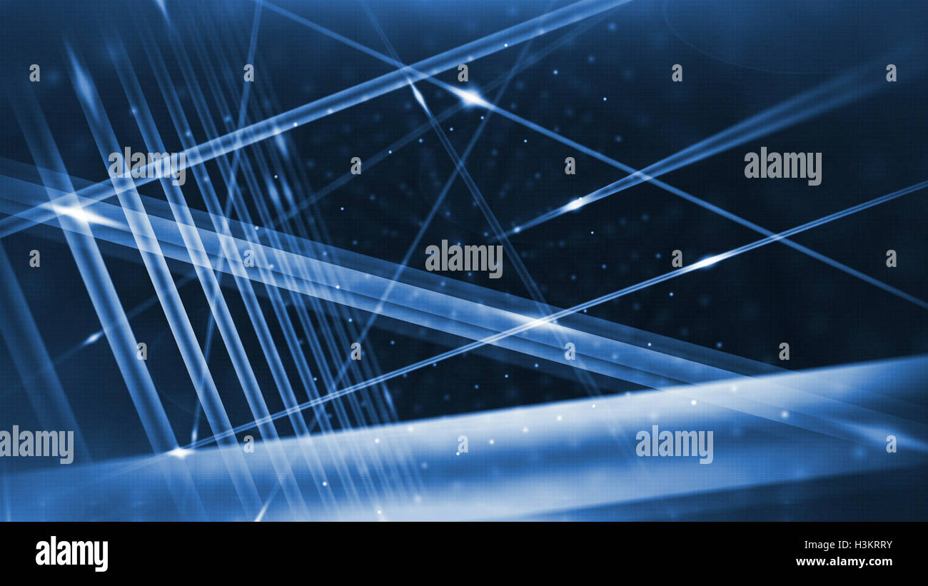 Optical fibers animation. Light lines are having a different direction ...