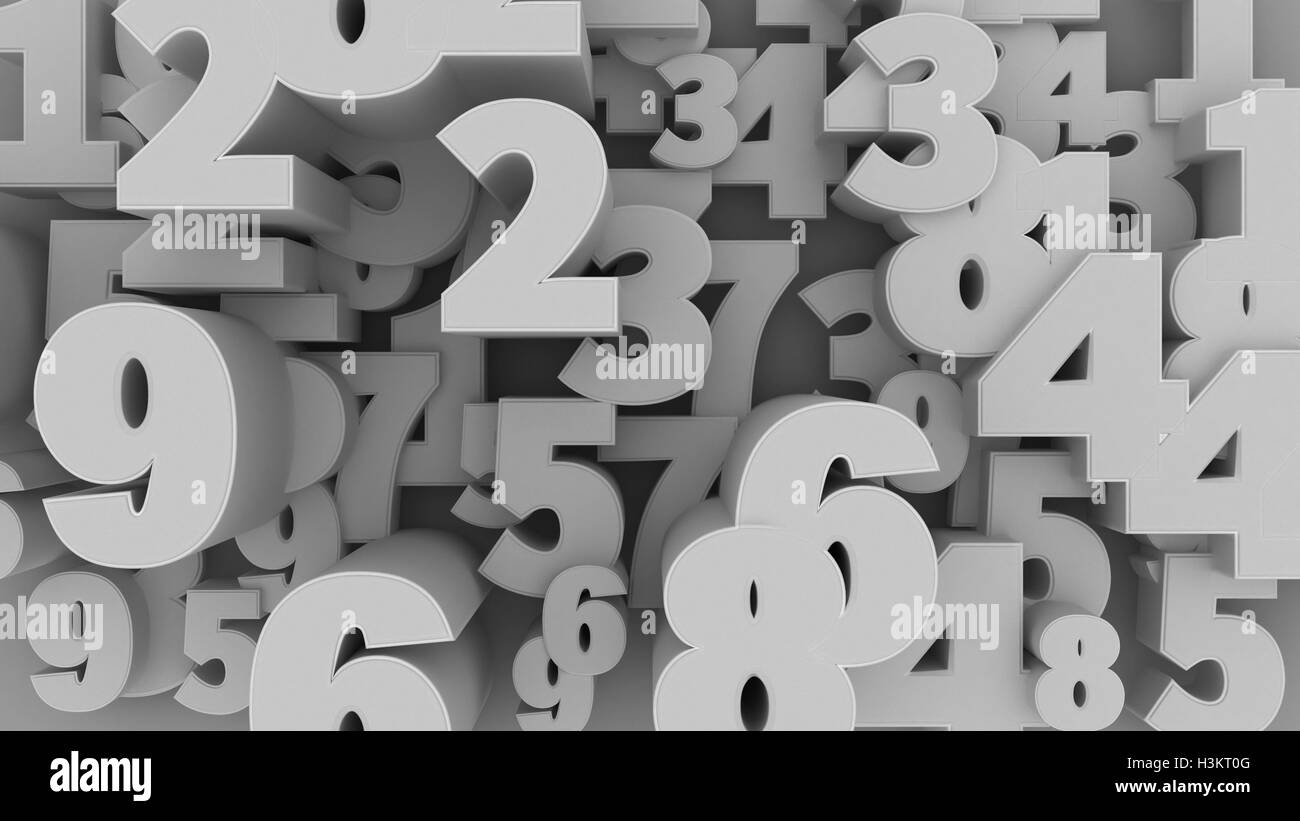 3d illustration. Abstract Numbers Background Stock Photo - Alamy