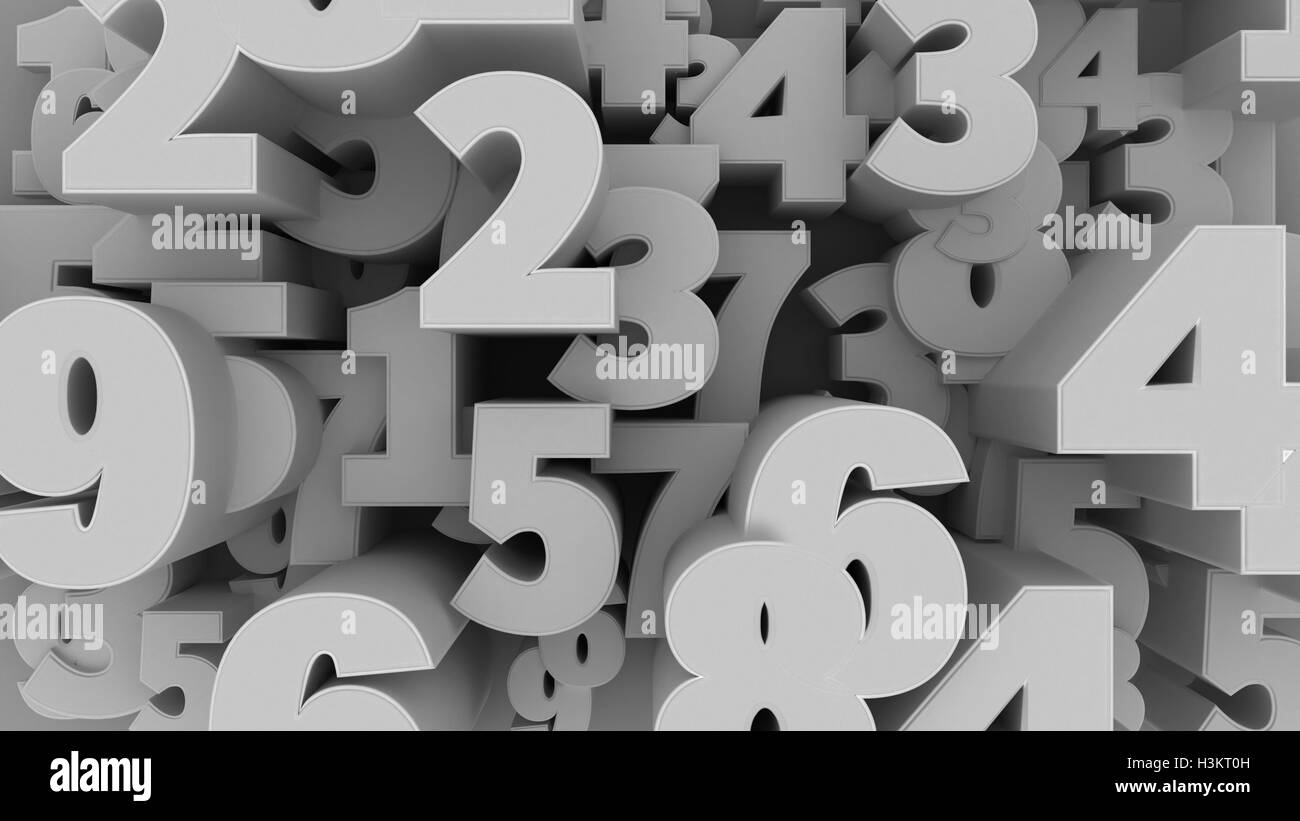 3d illustration of Abstract Numbers Background Stock Photo - Alamy