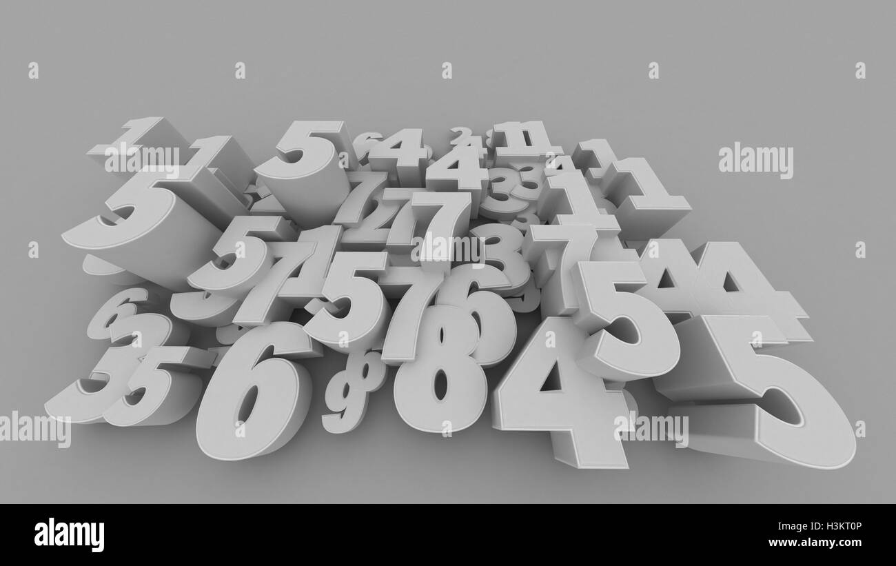 3D rendering of Abstract Number Background Stock Photo - Alamy