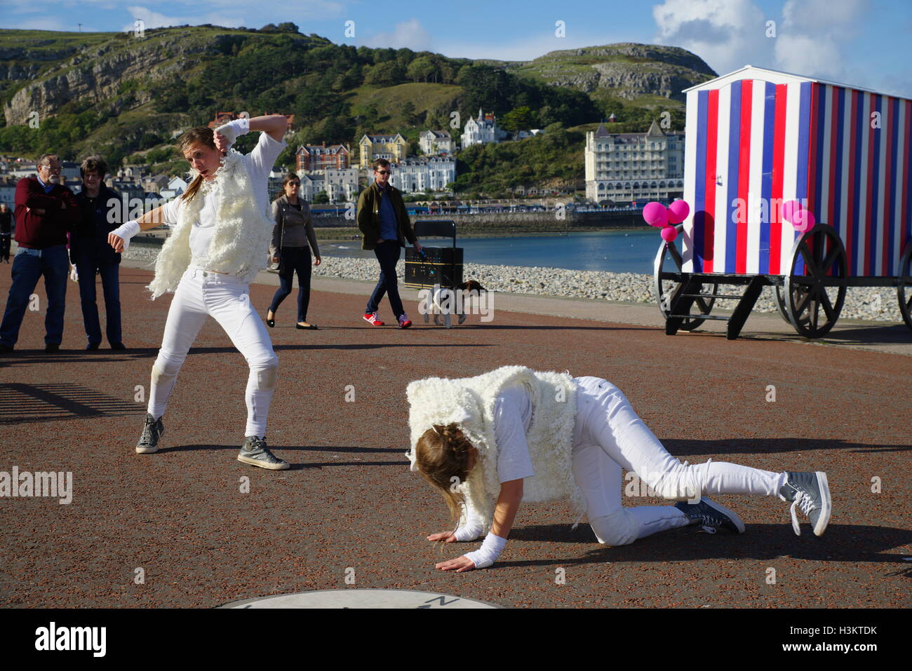 Performers at Llandudno Arts Week LLAWN04 Stock Photo - Alamy