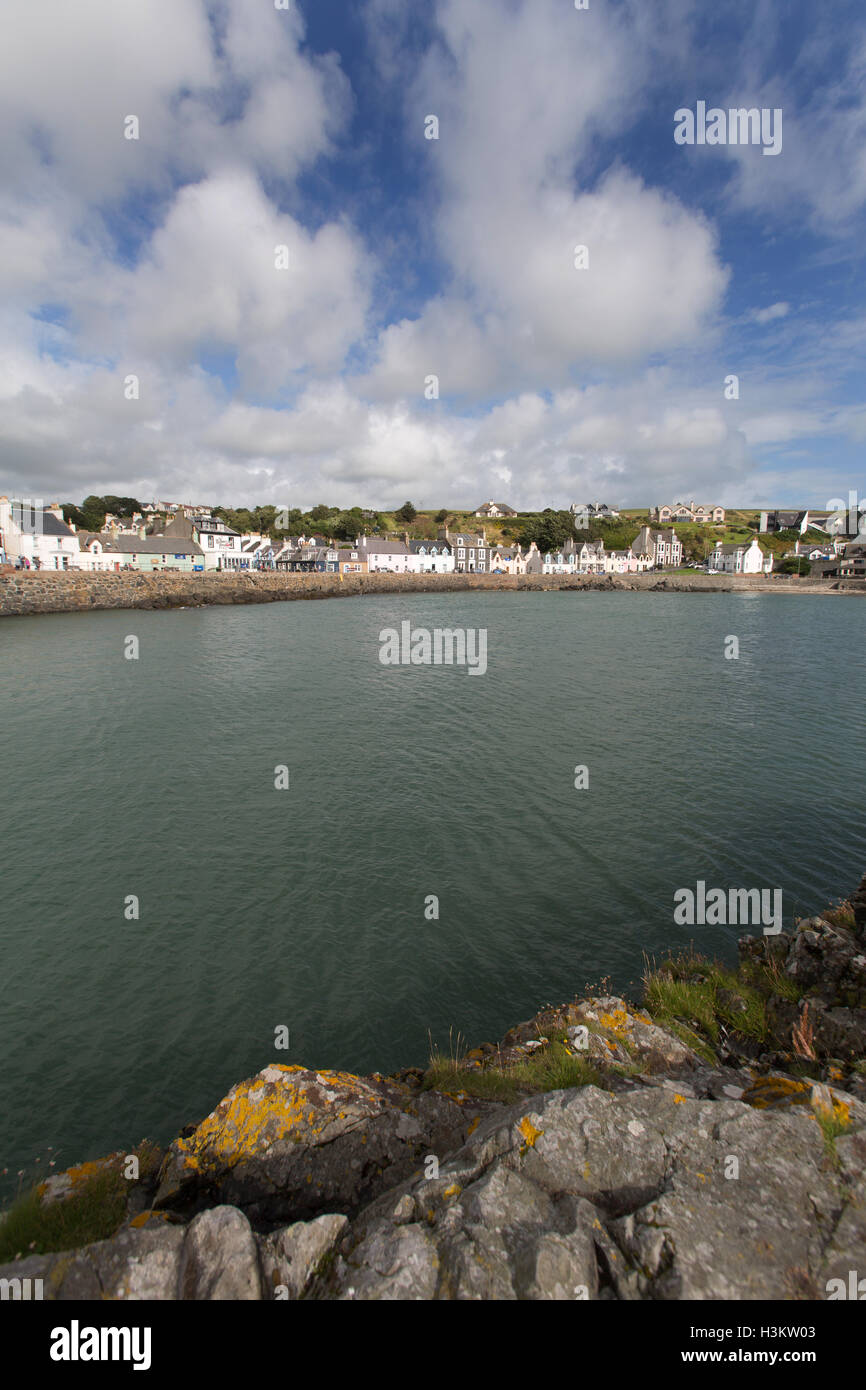 Portpatrick, Scotland. Picturesque view of Portpatrick waterfront with ...