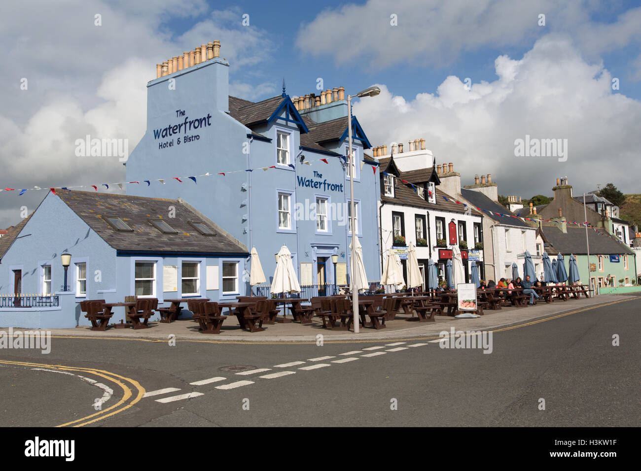 Portpatrick, Scotland. Picturesque view of the Waterfront and Crown ...
