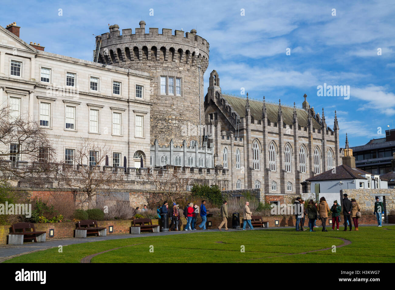 The Dubh Linn gardens in Dublin Castle, Ireland Stock Photo - Alamy