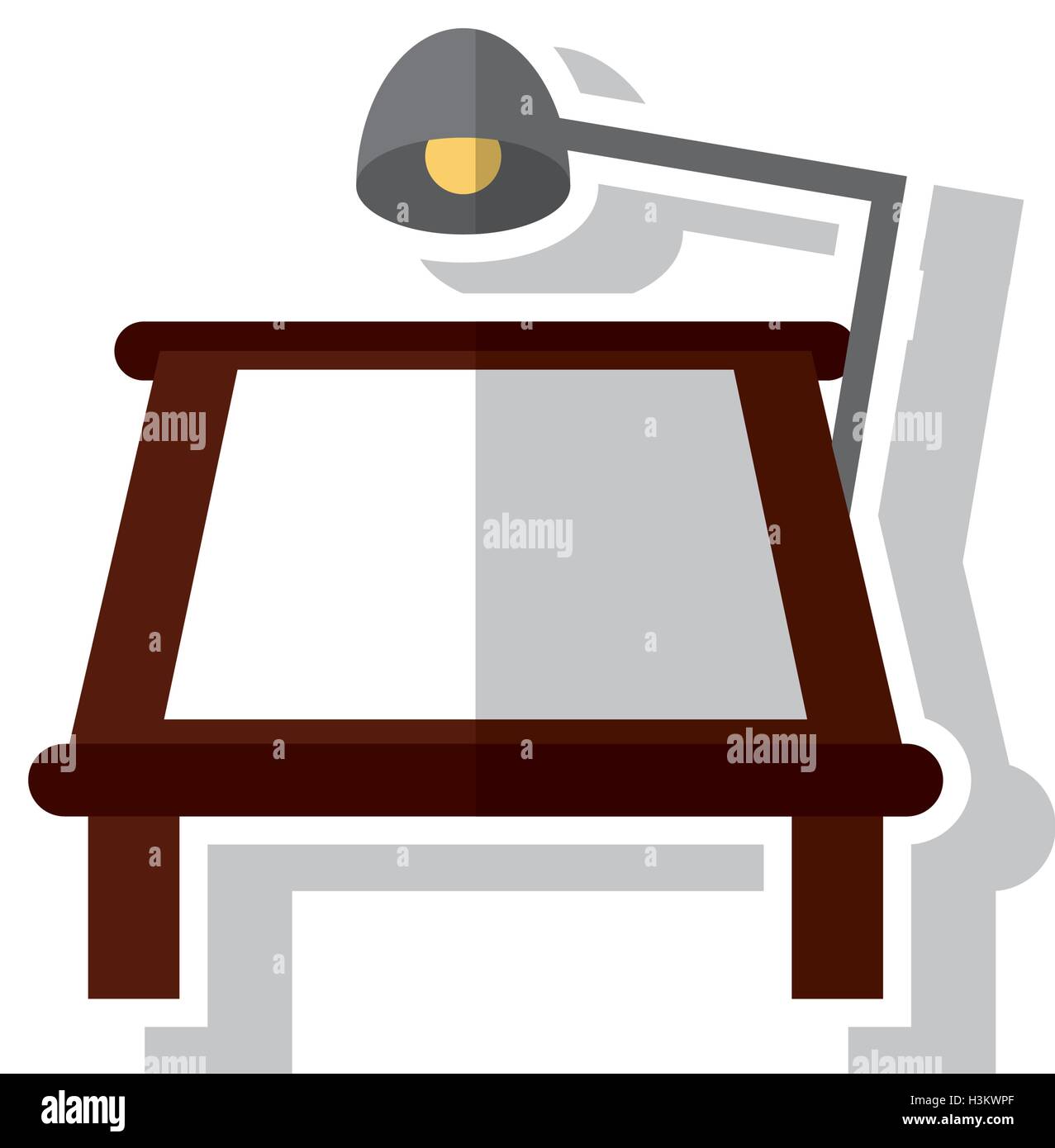 Lamp table and paper object design Stock Vector Image & Art - Alamy