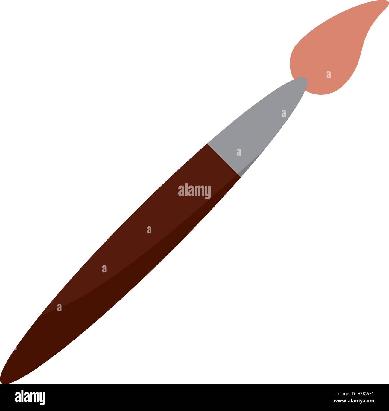 Paint brush object and school tool design Stock Vector Image & Art - Alamy
