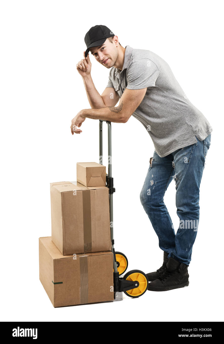 Hand truck boxes hi-res stock photography and images - Alamy