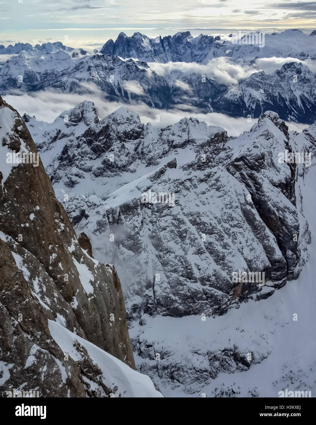 Amazing view of High winter Alpes Stock Photo - Alamy