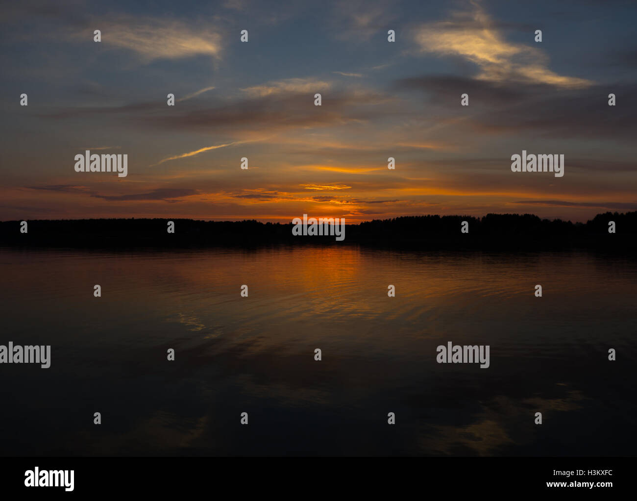Reflection red yellow wave water hi-res stock photography and images ...