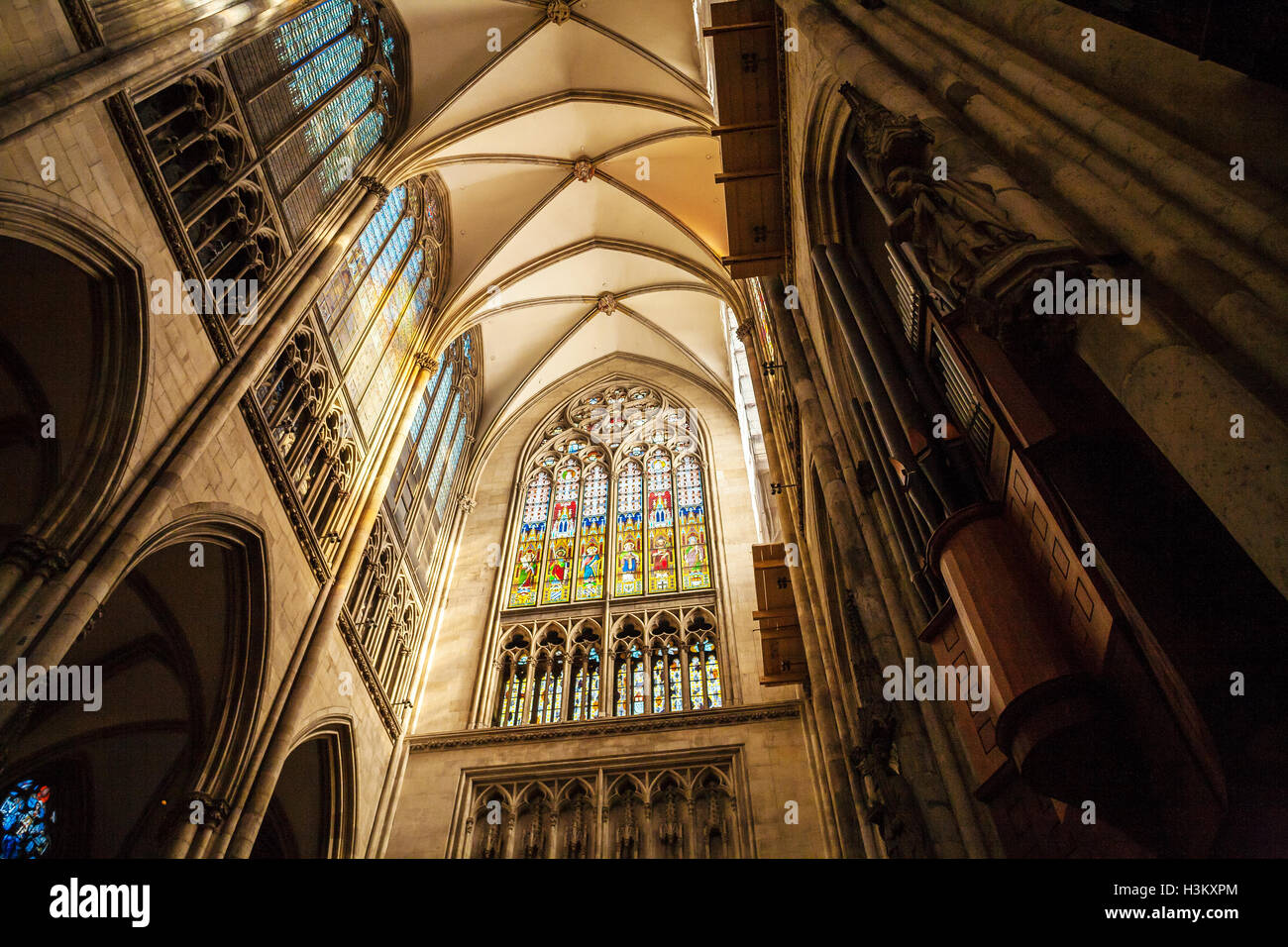 Interior of Gothic Cologne Cathedral, Germany Stock Photo - Alamy