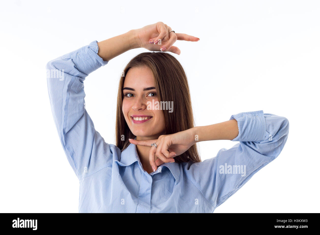 Hands around eyes hi-res stock photography and images - Alamy