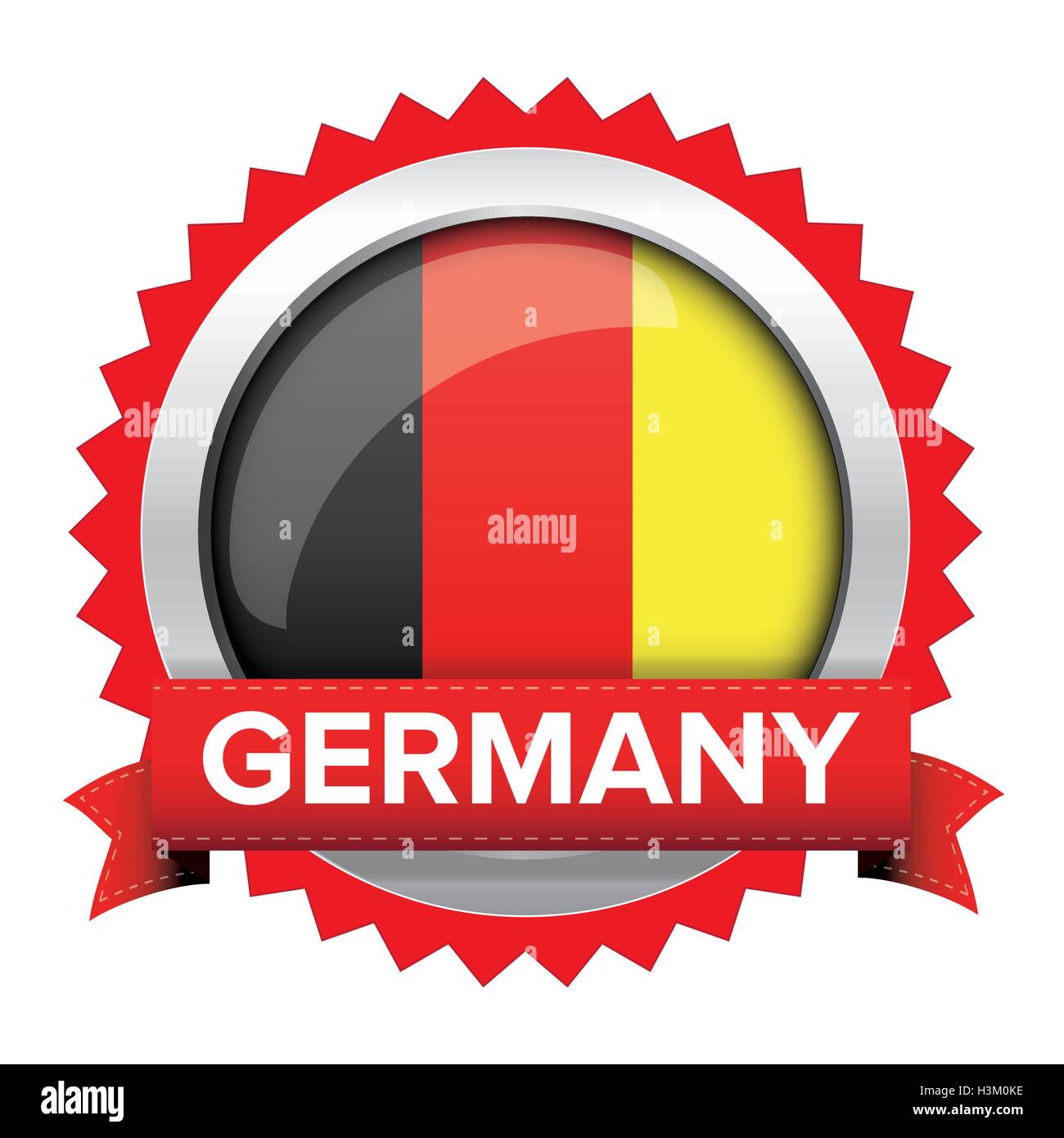 Germany badge with red ribbon vector Stock Vector Image & Art - Alamy