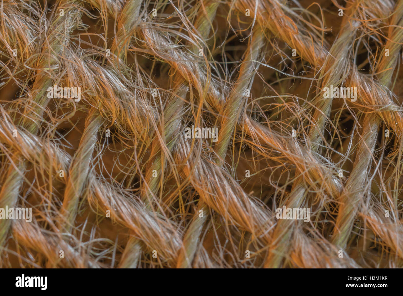 Macro-photo of natural fibre, jute burlap sacking material showing ...