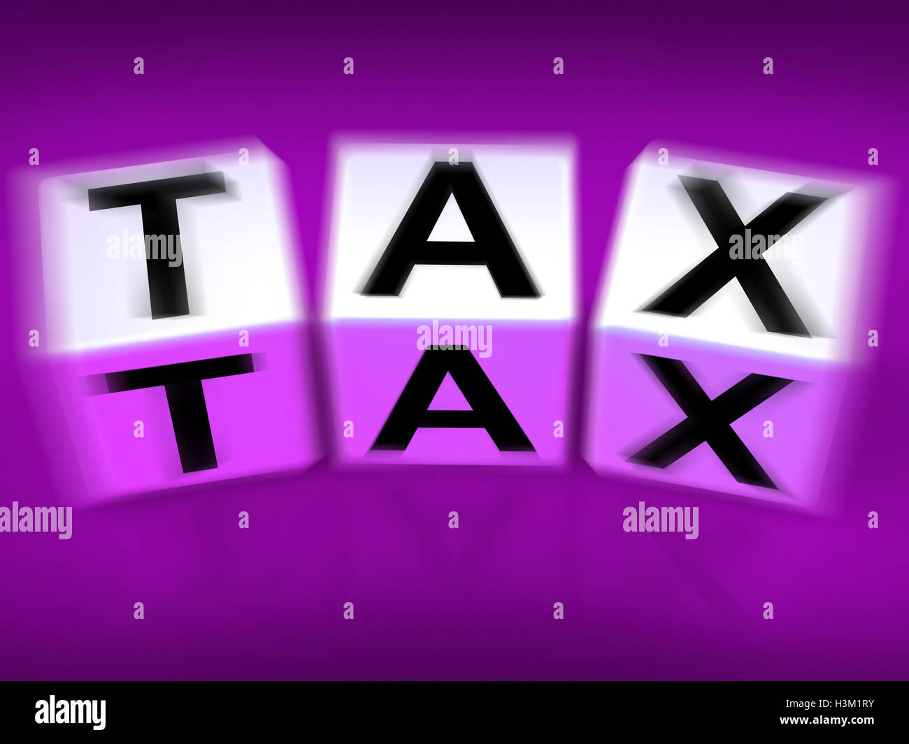 Tax Blocks Displays Taxation and Duties to IRS Stock Photo - Alamy