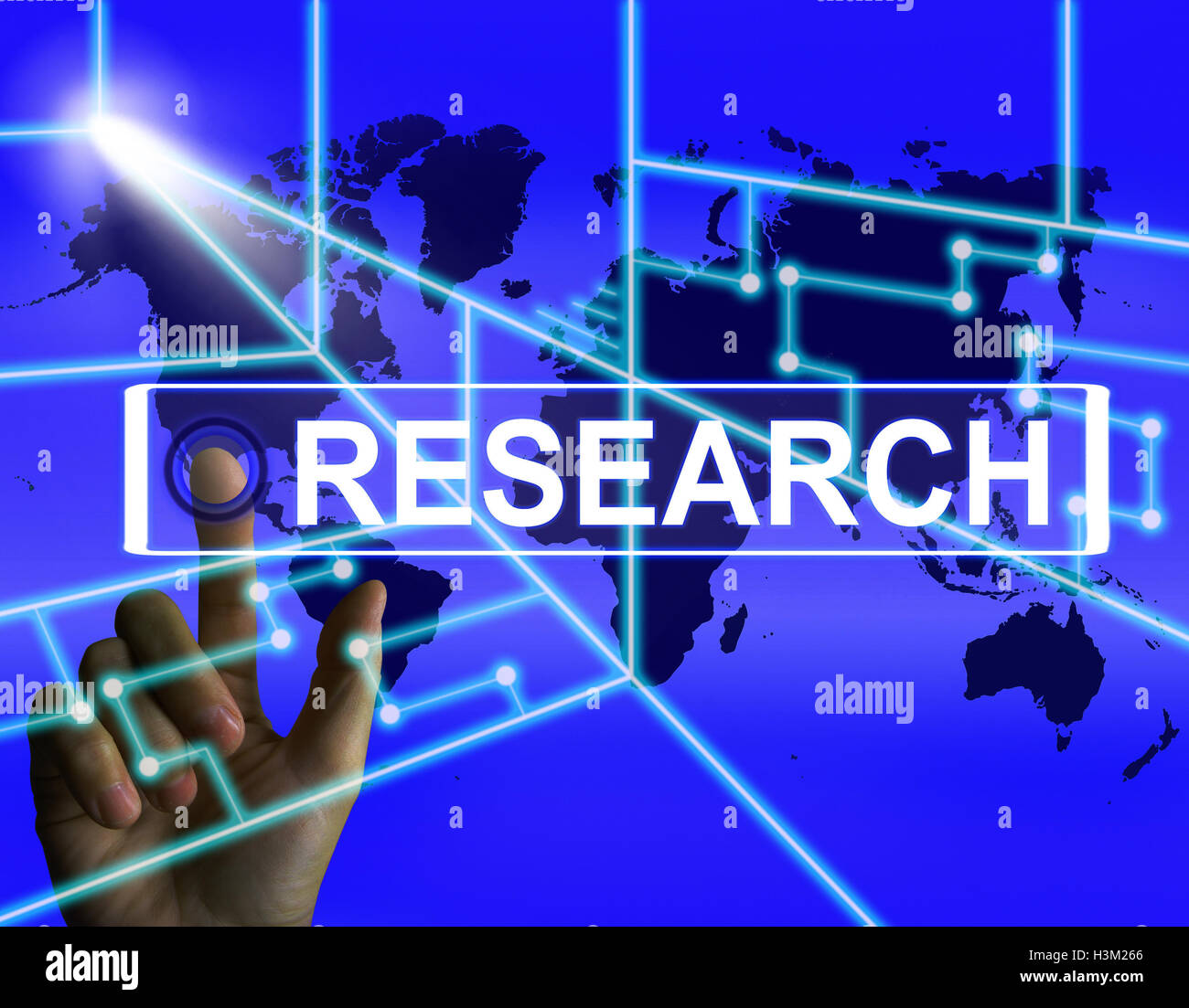 Research Screen Represents Internet Researcher or Experimental A Stock ...