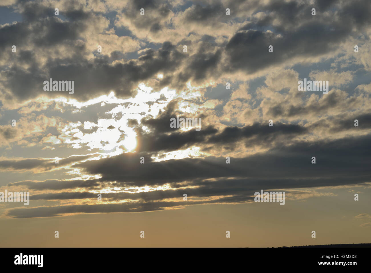 Sunset gold color Stock Photo - Alamy
