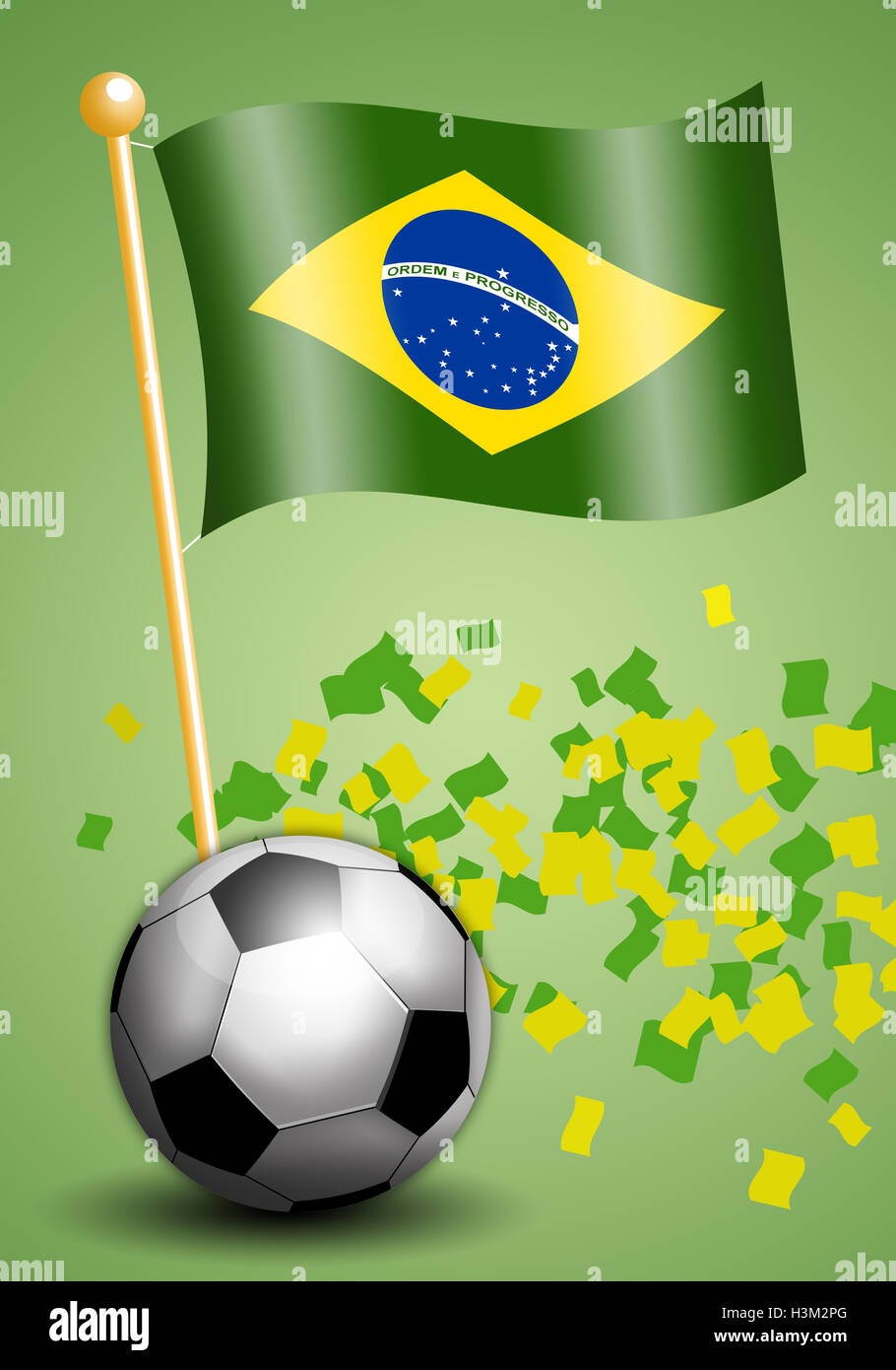 Brazilian soccer player brazilian flag hi-res stock photography and ...