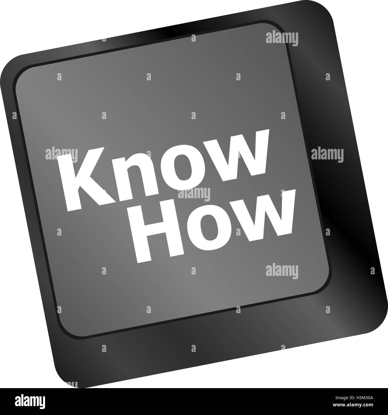 know how knowledge or education concept with button on computer ...