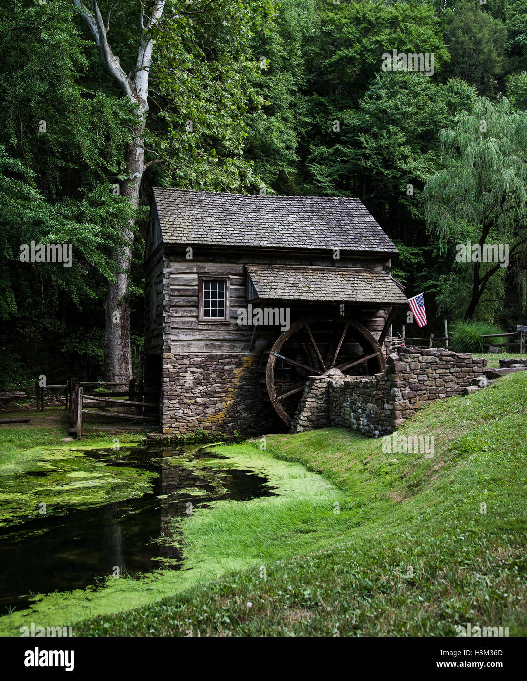 Historic Cuttalossa farm gristmill cabin in the woods, Bucks County ...