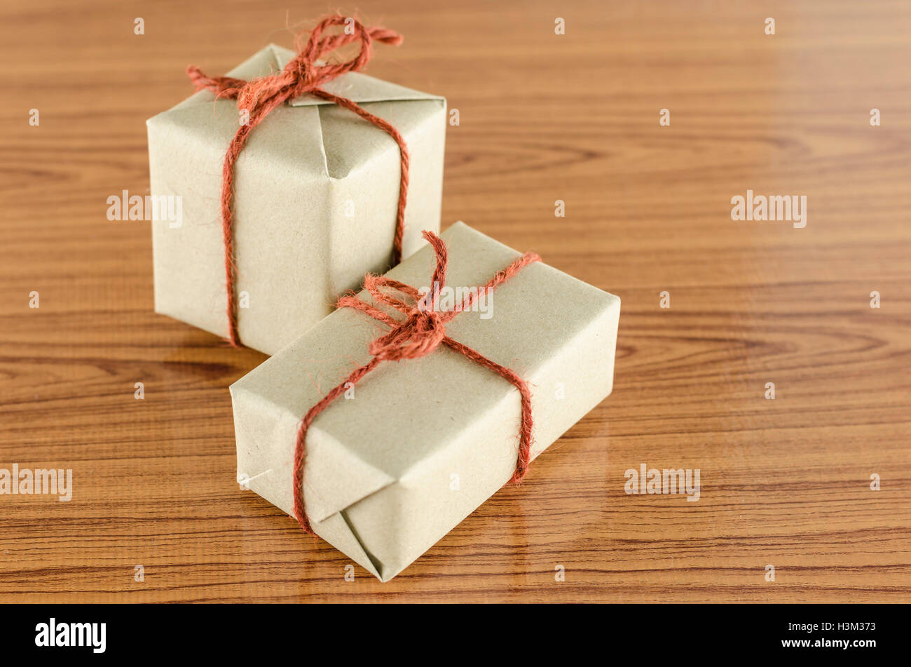 brown gift box Stock Photo - Alamy