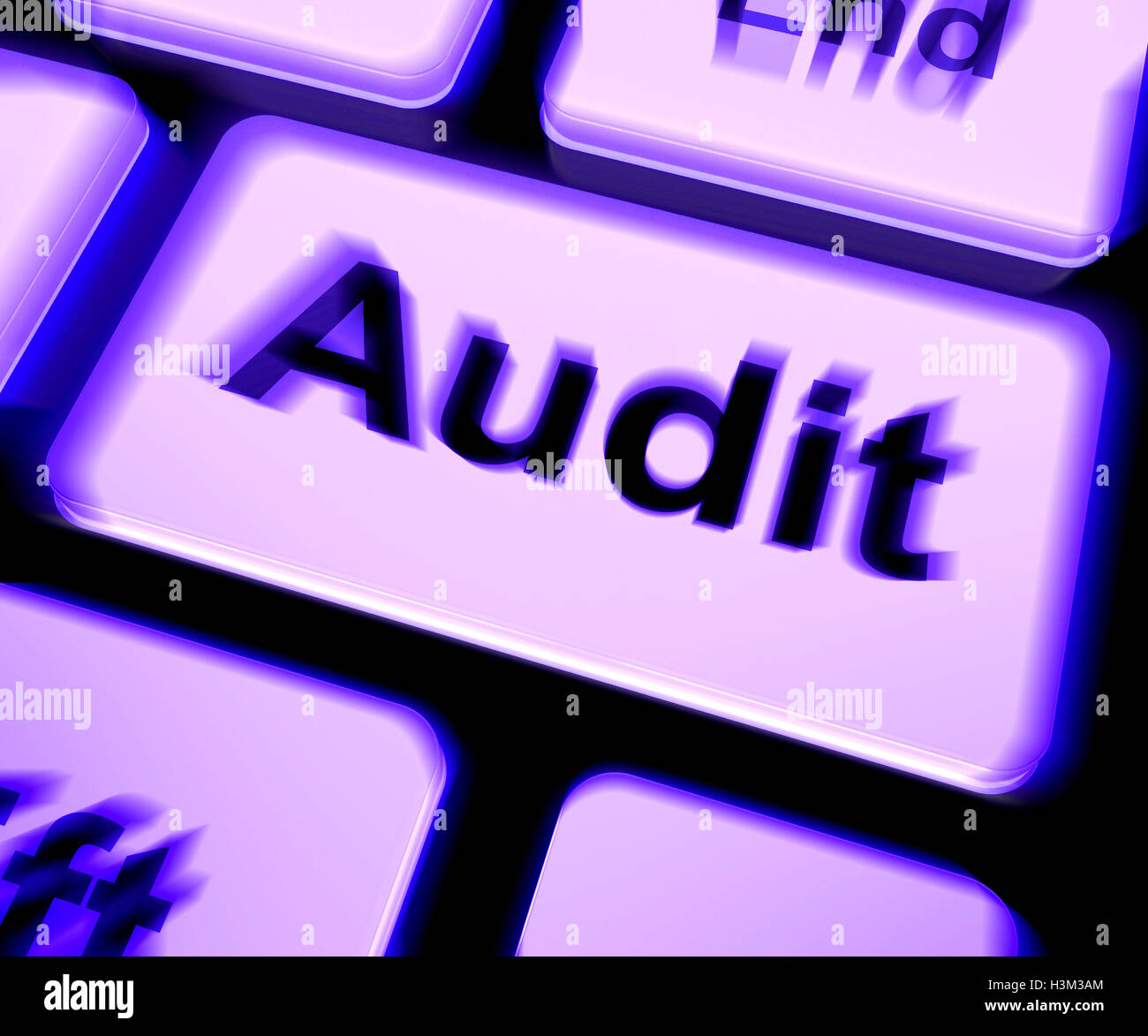 Audit Keyboard Shows Auditor Validation Or Inspection Stock Photo - Alamy