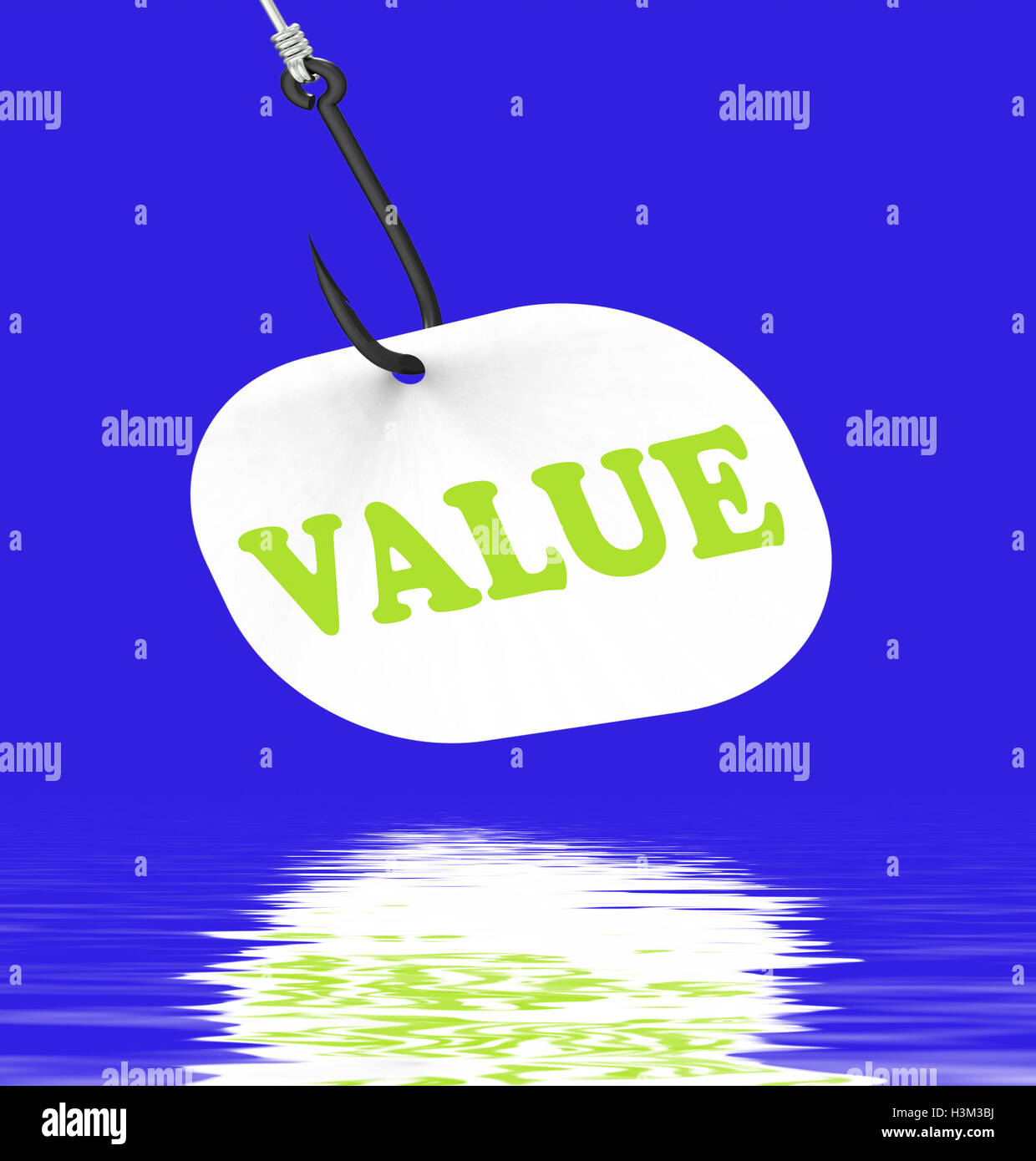 Value On Hook Displays Great Significance Or Importance Stock Photo - Alamy