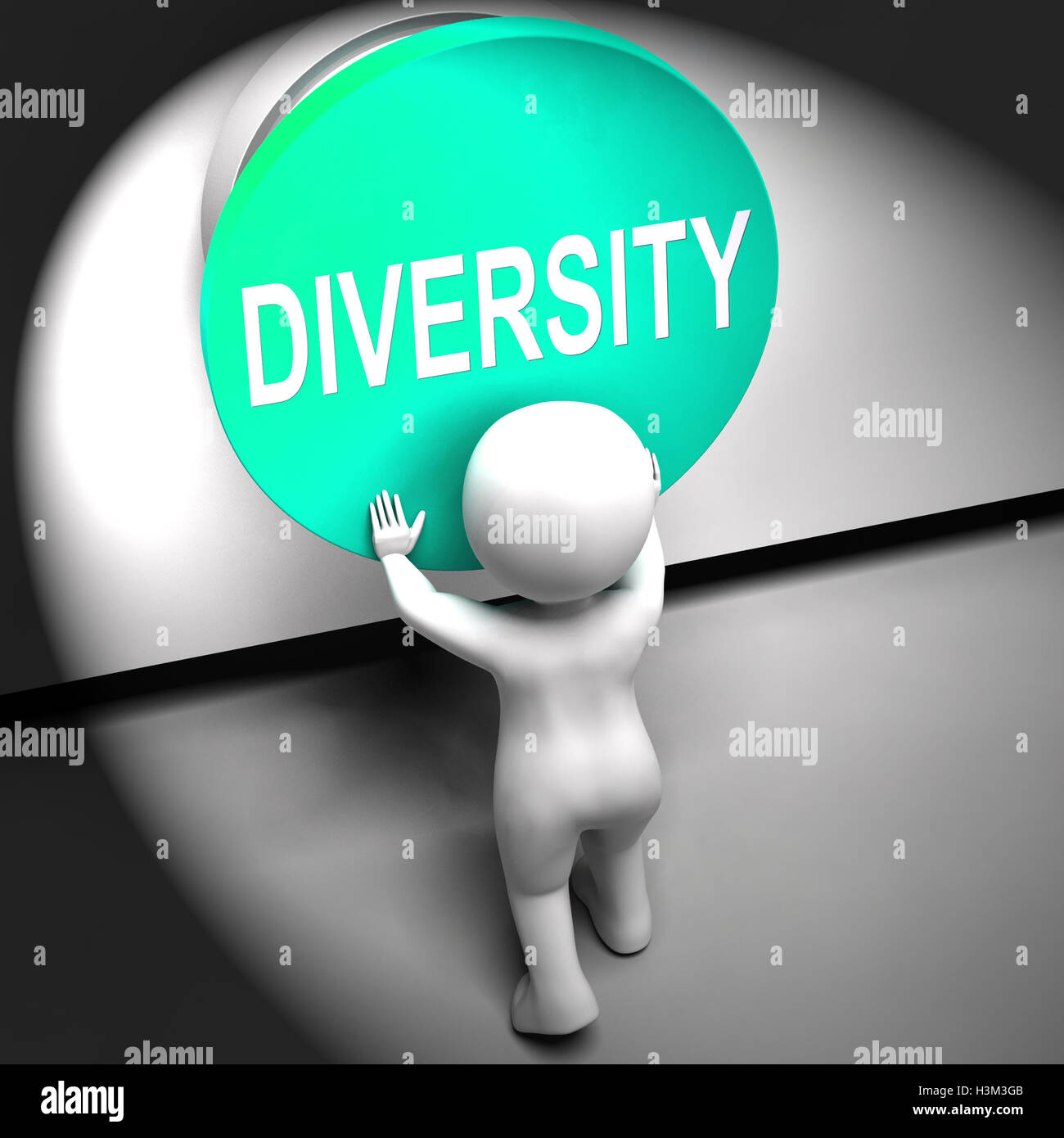 Diversity Pressed Means Variety Difference Or Multi-Cultural Stock ...