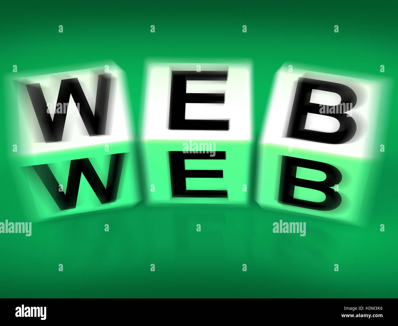 Web Blocks Displays to the World Wide Web Stock Photo - Alamy