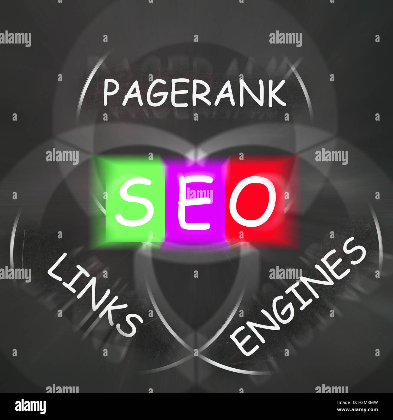 SEO On Blackboard Displays Search Engine Optimizer Or Online Dev Stock ...