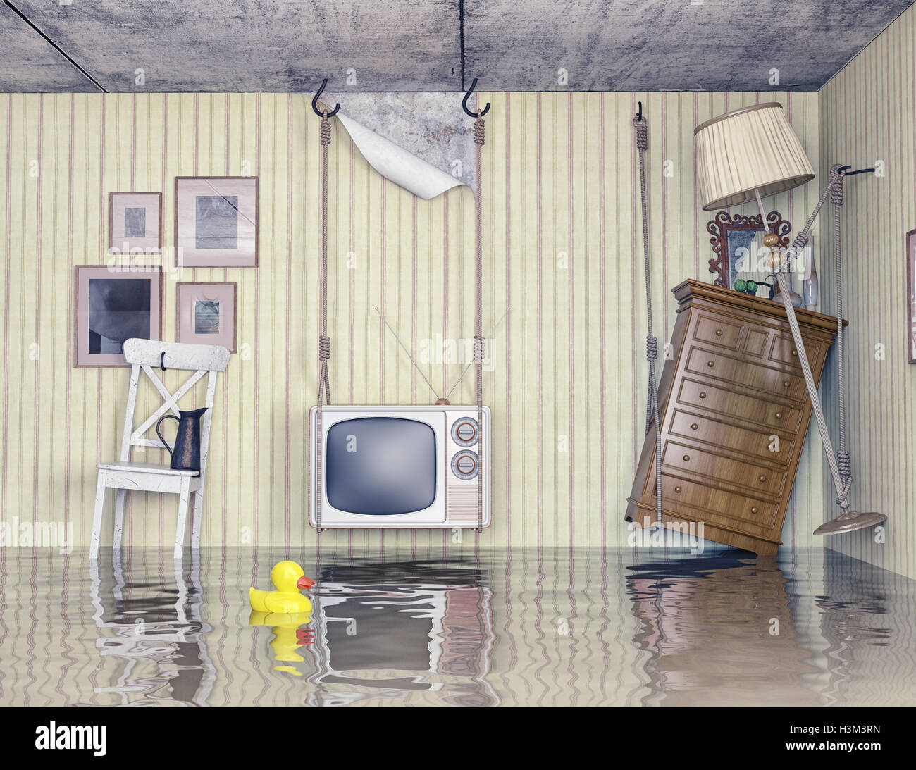 Leak water flat wall hi-res stock photography and images - Alamy